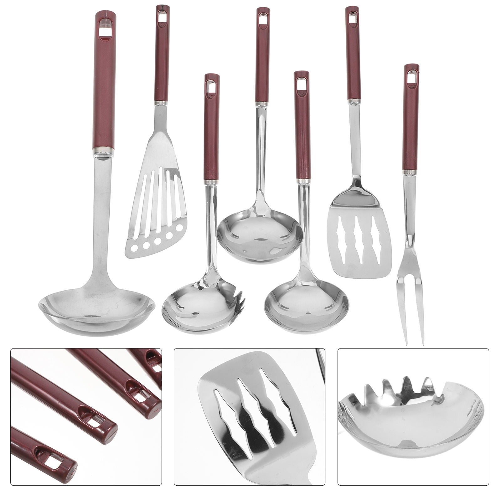 SOPOTUTU 7 Pcs Kitchen Stainless Steel Gadgets Set Heat-resistant for ...