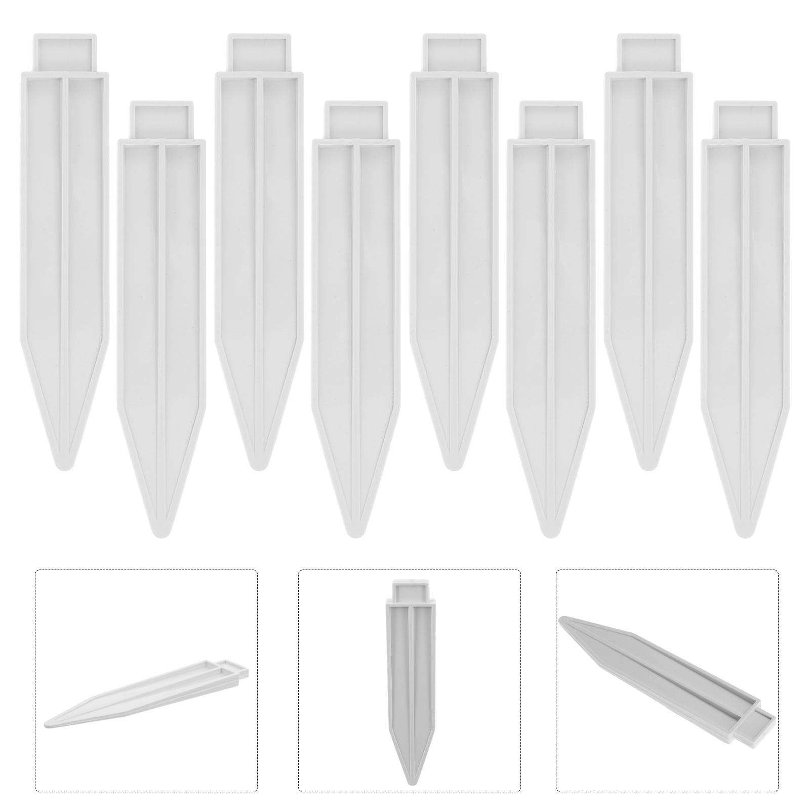 SOPOTUTU 8Pcs Garden Fence Installation Accessories Narrow PVC Fence ...