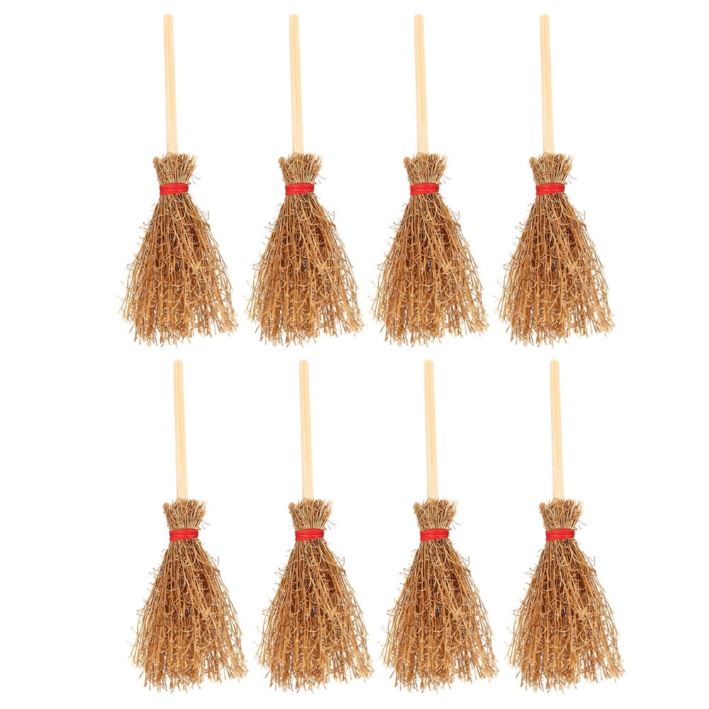 SOPOTUTU 8Pcs Mini Stuff Miniature Broom for Dollhouse Accessories and ...