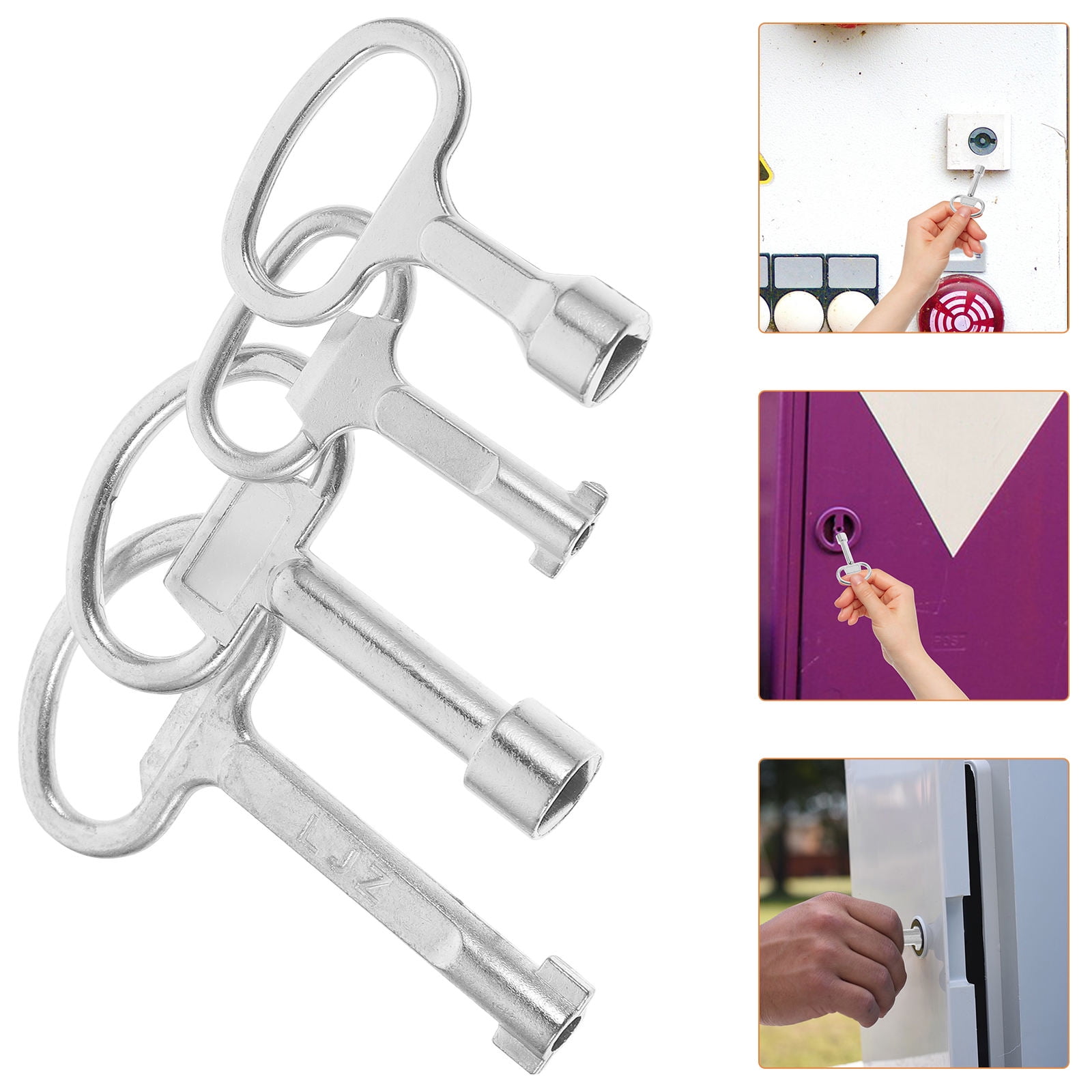 SOPOTUTU 8Pcs Utility Key Kit for Elevator and Cabinet Locks ...