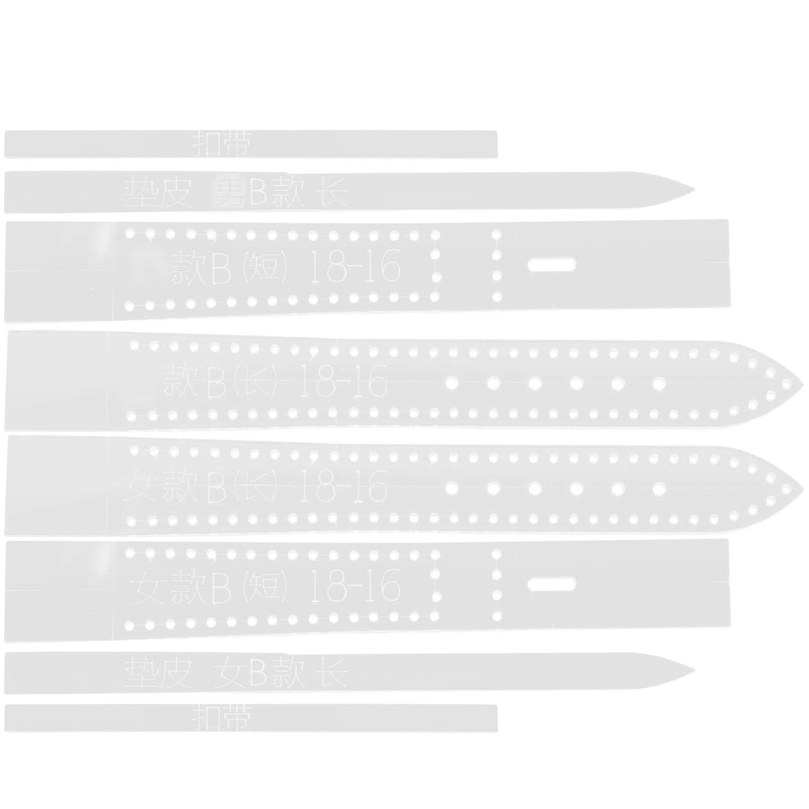 SOPOTUTU 8Pcs Watch Band Making Templates for Leather Craft Use Clear ...