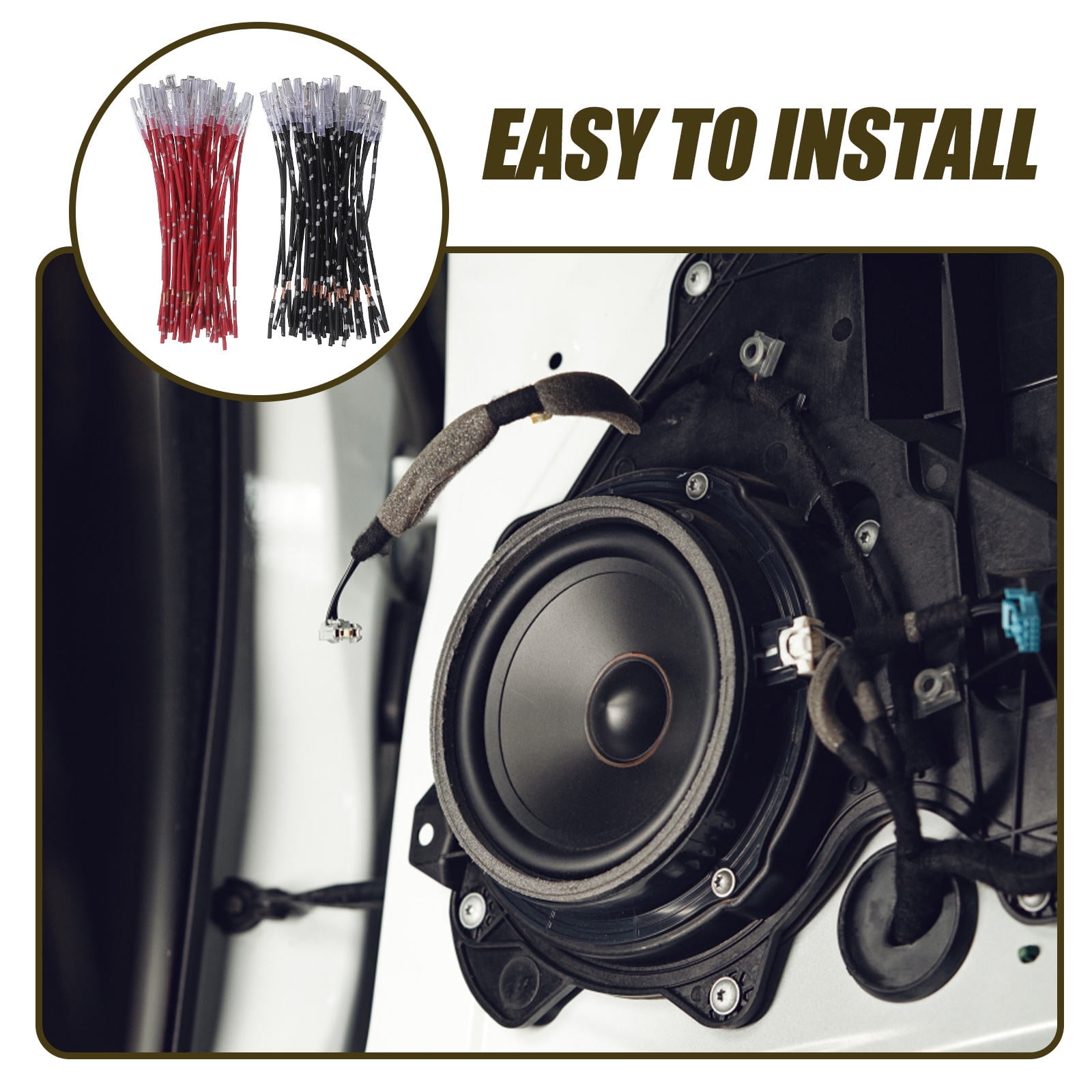 SOPOTUTU 94Pcs Speaker Cable Connectors Female Spade Crimp Terminal for ...