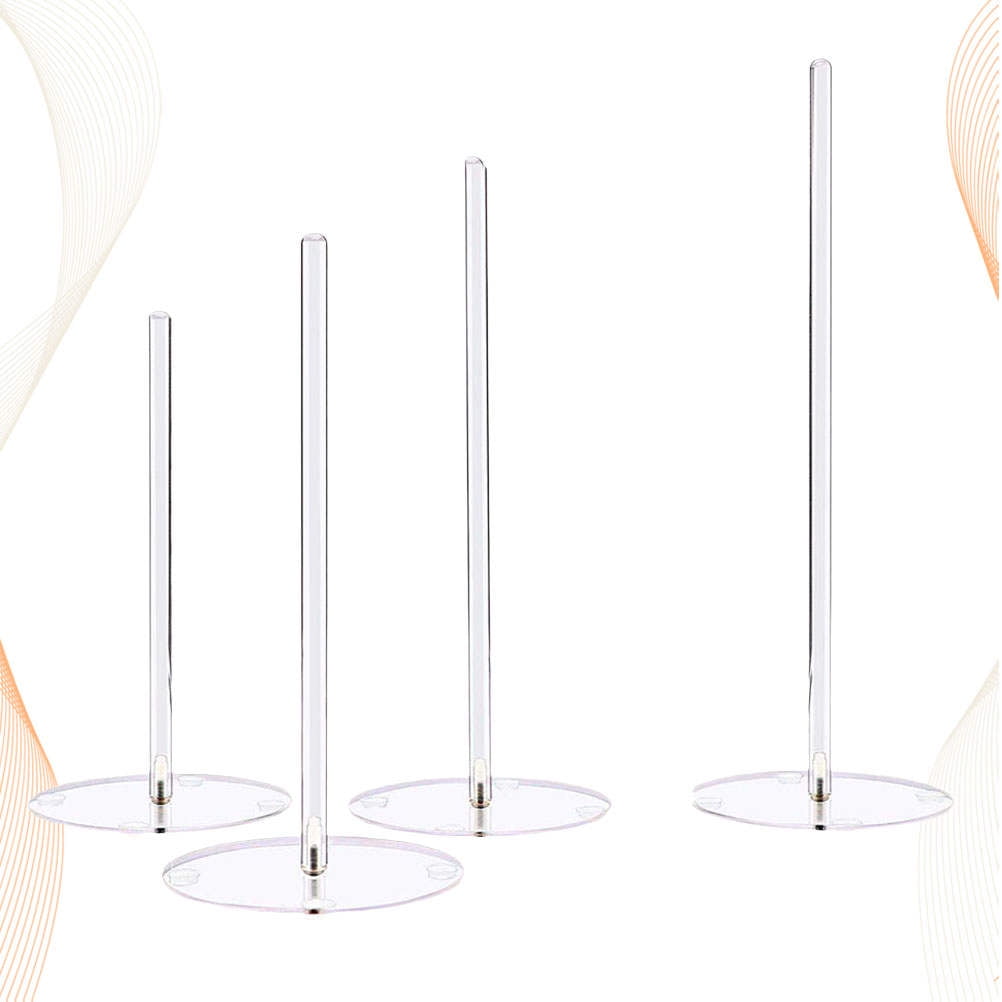 SOPOTUTU 4PCS Round Base Acrylic Donut Display Stands Transparent ...