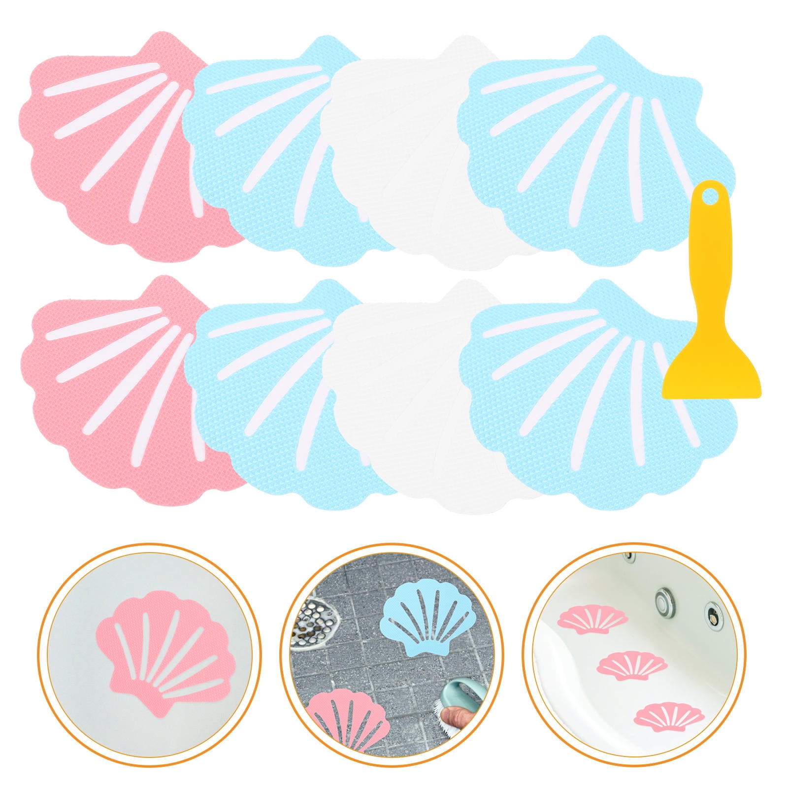 SOPOTUTU Bathtub Grip Tape Anti Skid Multi Peva Plastic 19Pcs - Walmart.com