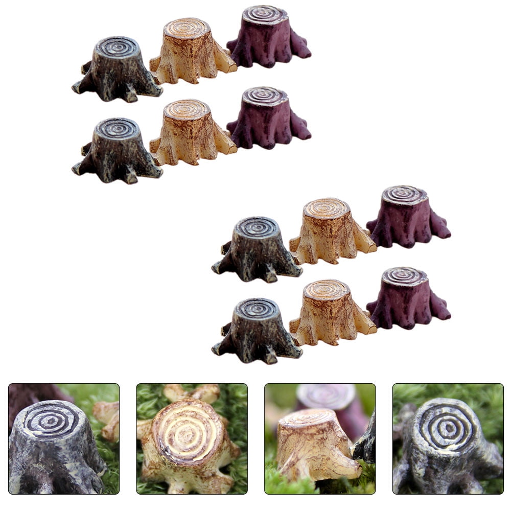 SOPOTUTU Artificial Mini Root Stump 12Pcs Fine Workmanship Miniature ...