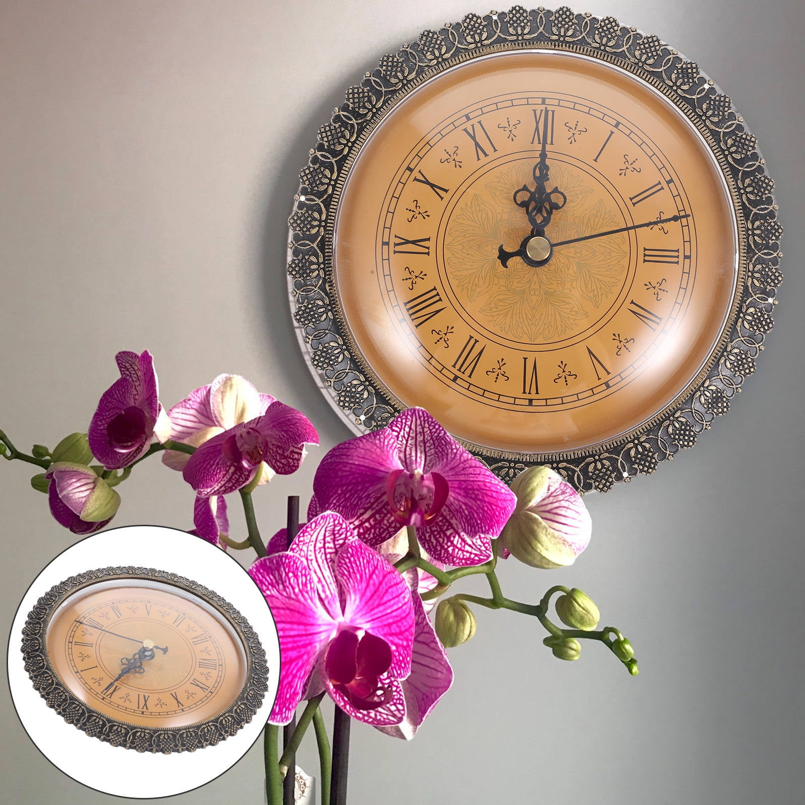 SOPOTUTU Assorted Color Vintage Clock Head Insert with Clock Movement ...