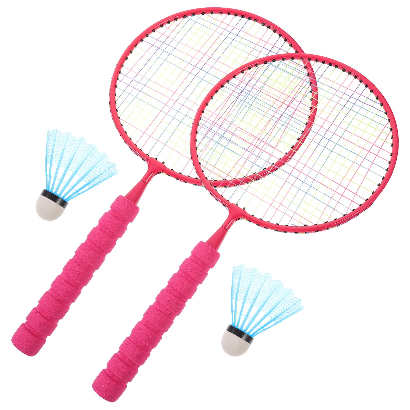 SOPOTUTU 1Set Lightweight Badminton Racket Kit Rosy Color for Outdoor ...