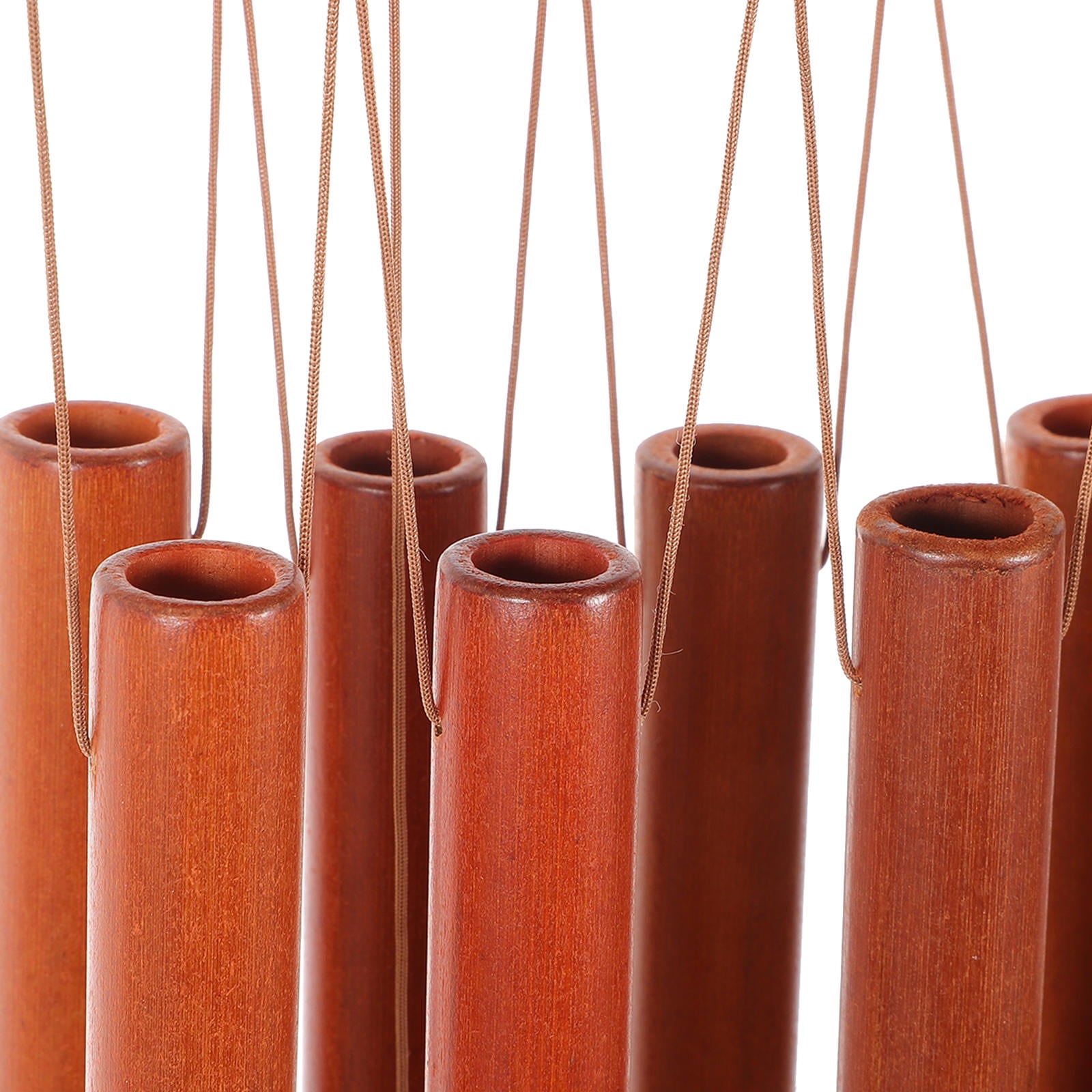 SOPOTUTU Bamboo Wind Chimes for Decorating with Brown Tubes Bringing ...