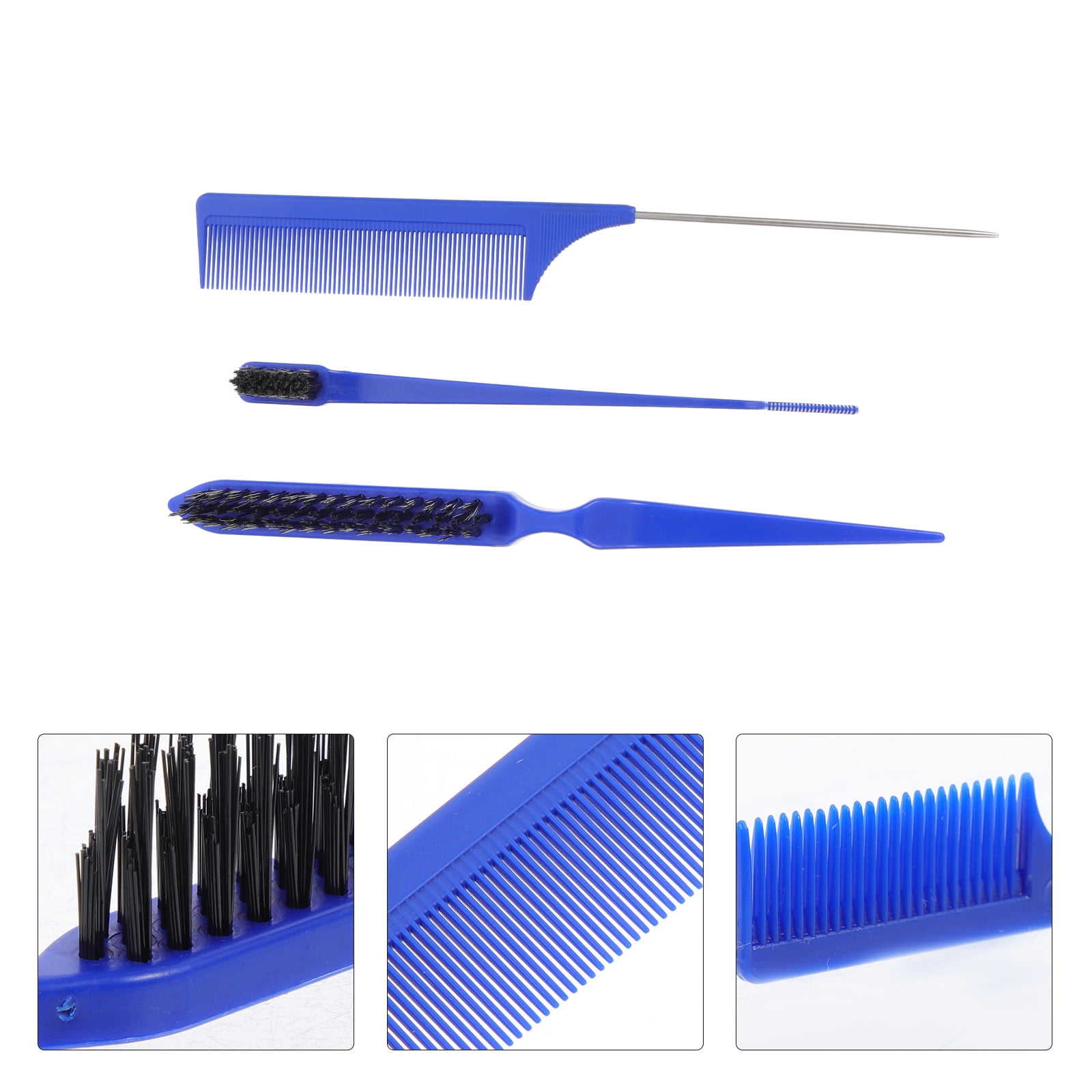 SOPOTUTU Barber Brush 1 Set Three Row Comb For Home Use Nylon Anti ...