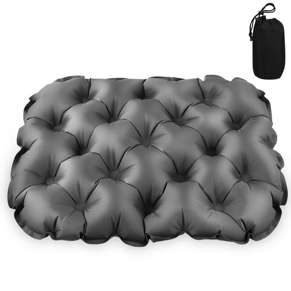 SOPOTUTU Inflatable Car Seat Cushion Dark Grey Comfortable Portable ...