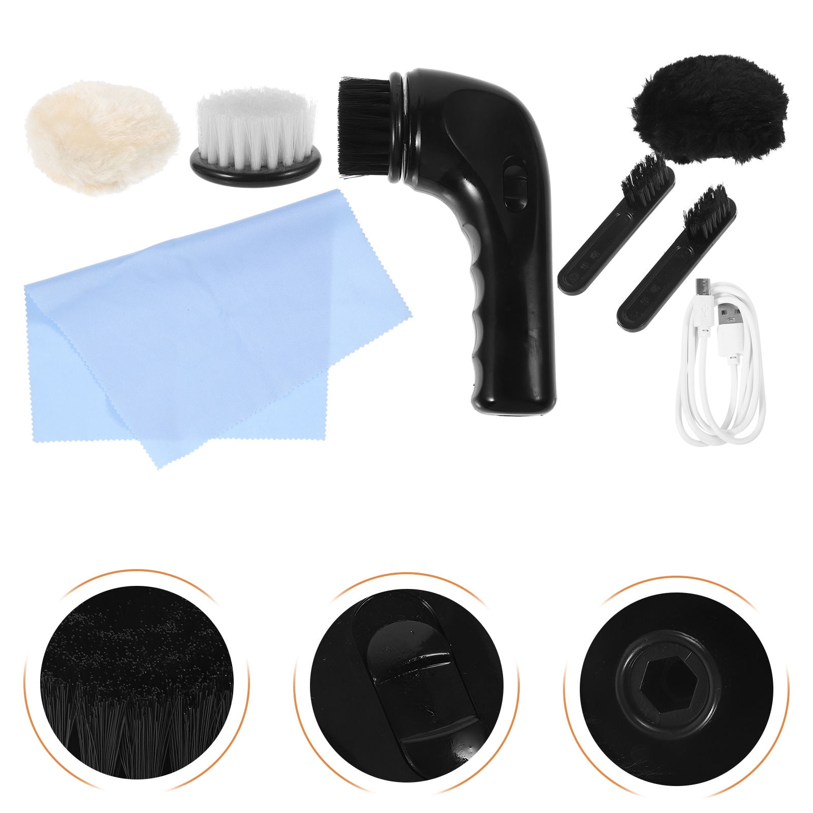 SOPOTUTU Boot Polish Brushes Electric 1 Set Assorted Color Ergonomic ...