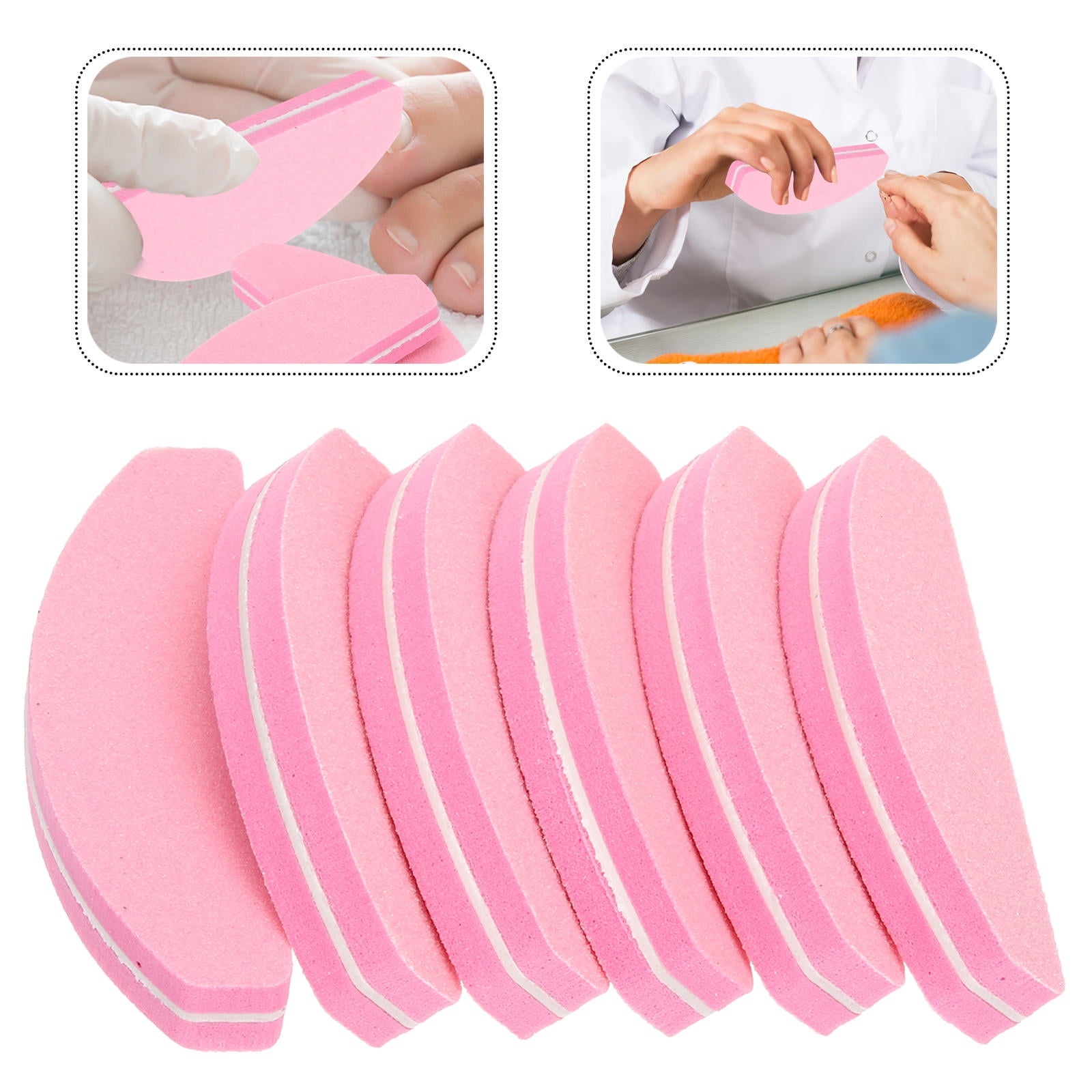 SOPOTUTU Bulk Manicure Tools 20Pcs Pink Nail Buffer Block for Nails and ...