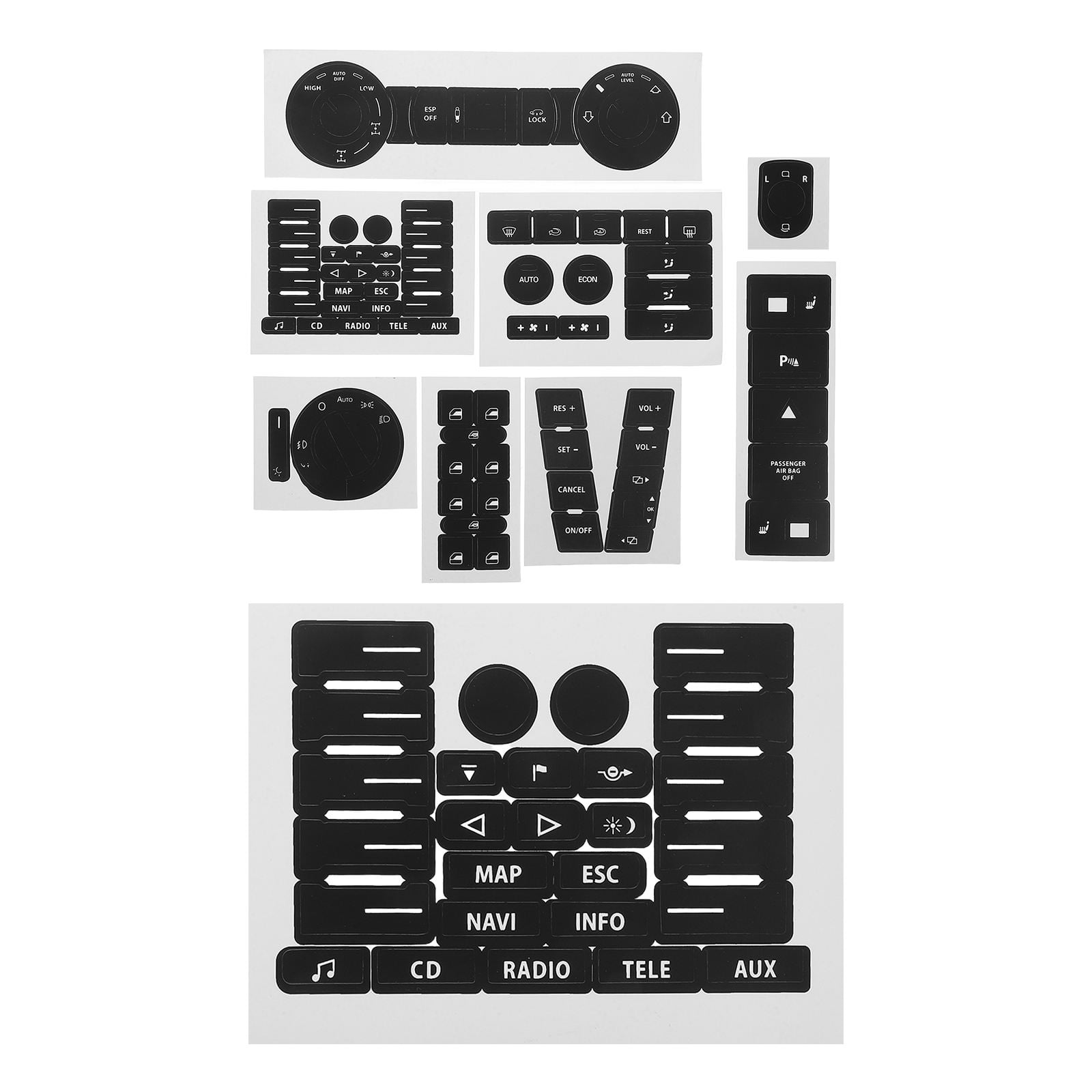 SOPOTUTU Car Button Repair Kit Fade Resistant Materials 1Set Suitable ...