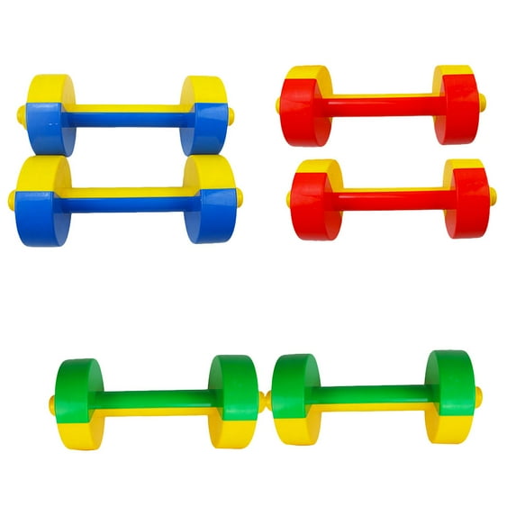SOPOTUTU Children Barbells Plastic Dumbbells for Kids Exercise ...