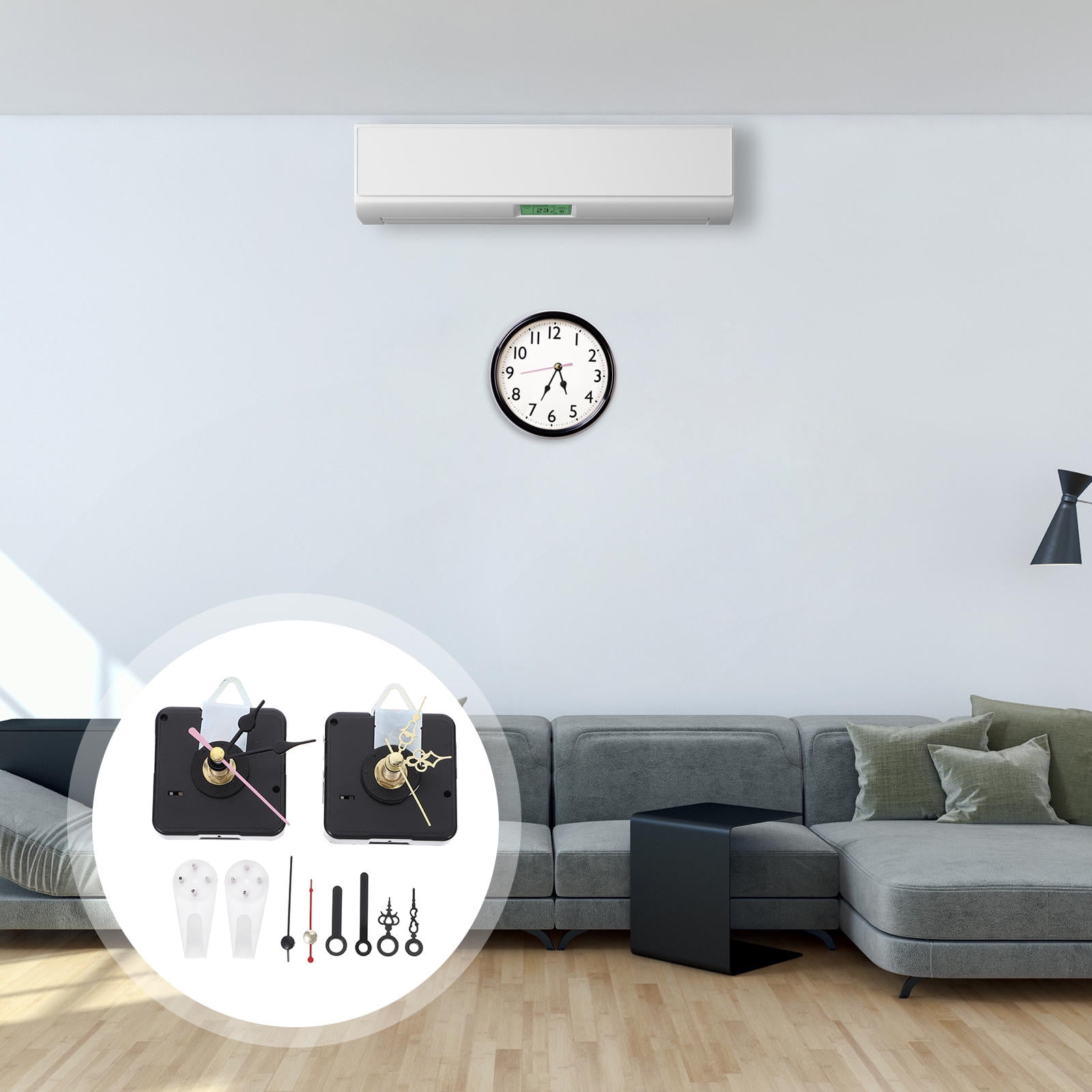 SOPOTUTU Clock Mechanism Accessories 1 Set Metal Plastic Wall Clock ...