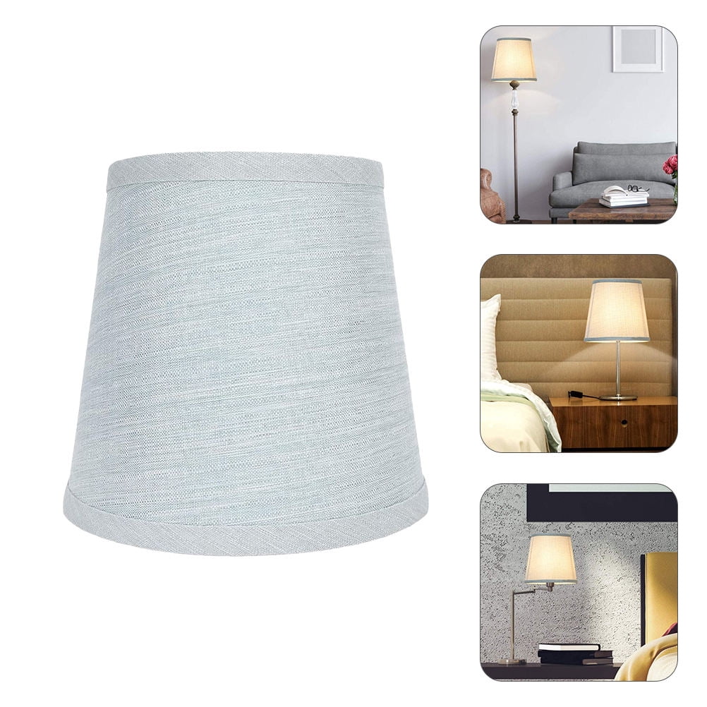 SOPOTUTU Cloth Drum Lamp Shade Lamp Shades White Fabric Square 1Pack ...