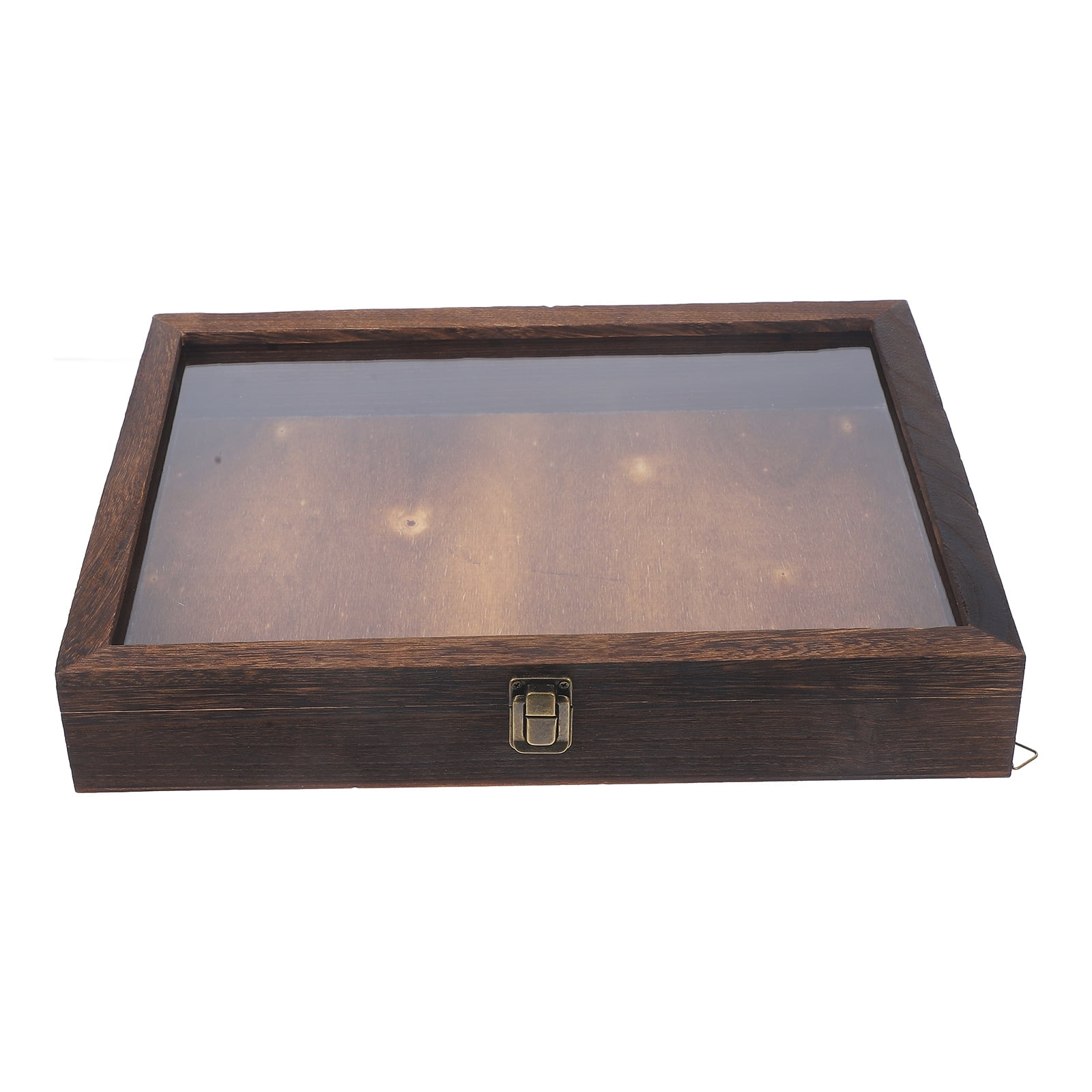 SOPOTUTU Coffee Wooden Specimen Display Box with Clear Acrylic Lid for ...