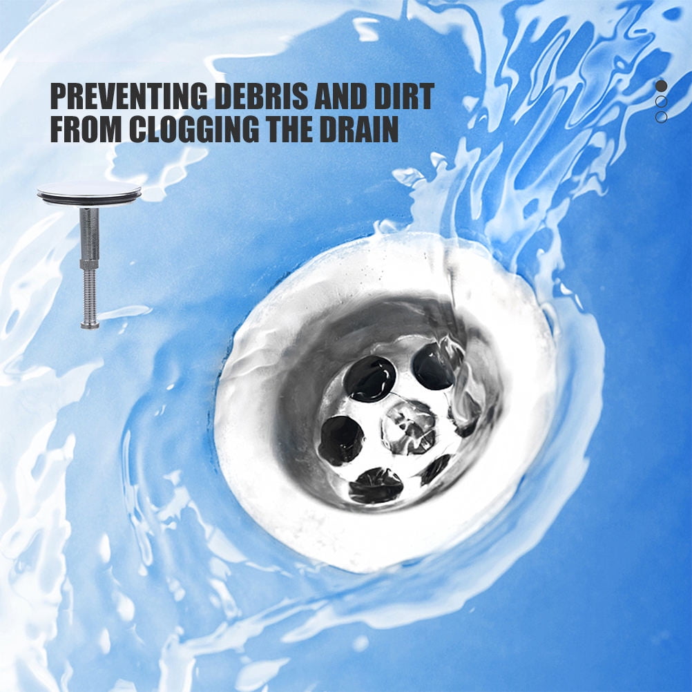 SOPOTUTU Copper Bathtub Plug 2Pcs Rotating Design Maintain Water Level ...