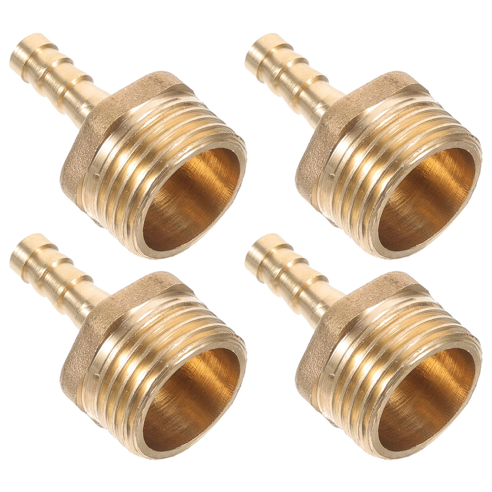 SOPOTUTU 4Pcs Solid Copper Fittings, Golden Water and Gas Connectors ...