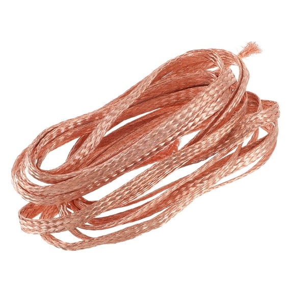 SOPOTUTU Copper Braided Wire Ground Strap Brown Flexible Cable for Home ...
