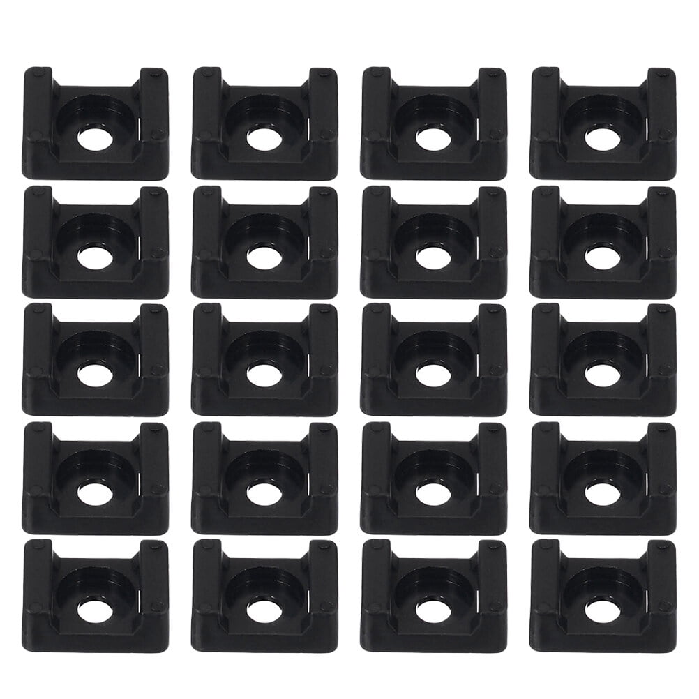 SOPOTUTU Cable Organizer Mounts 100Pack Saddle Shaped Black Nylon ...