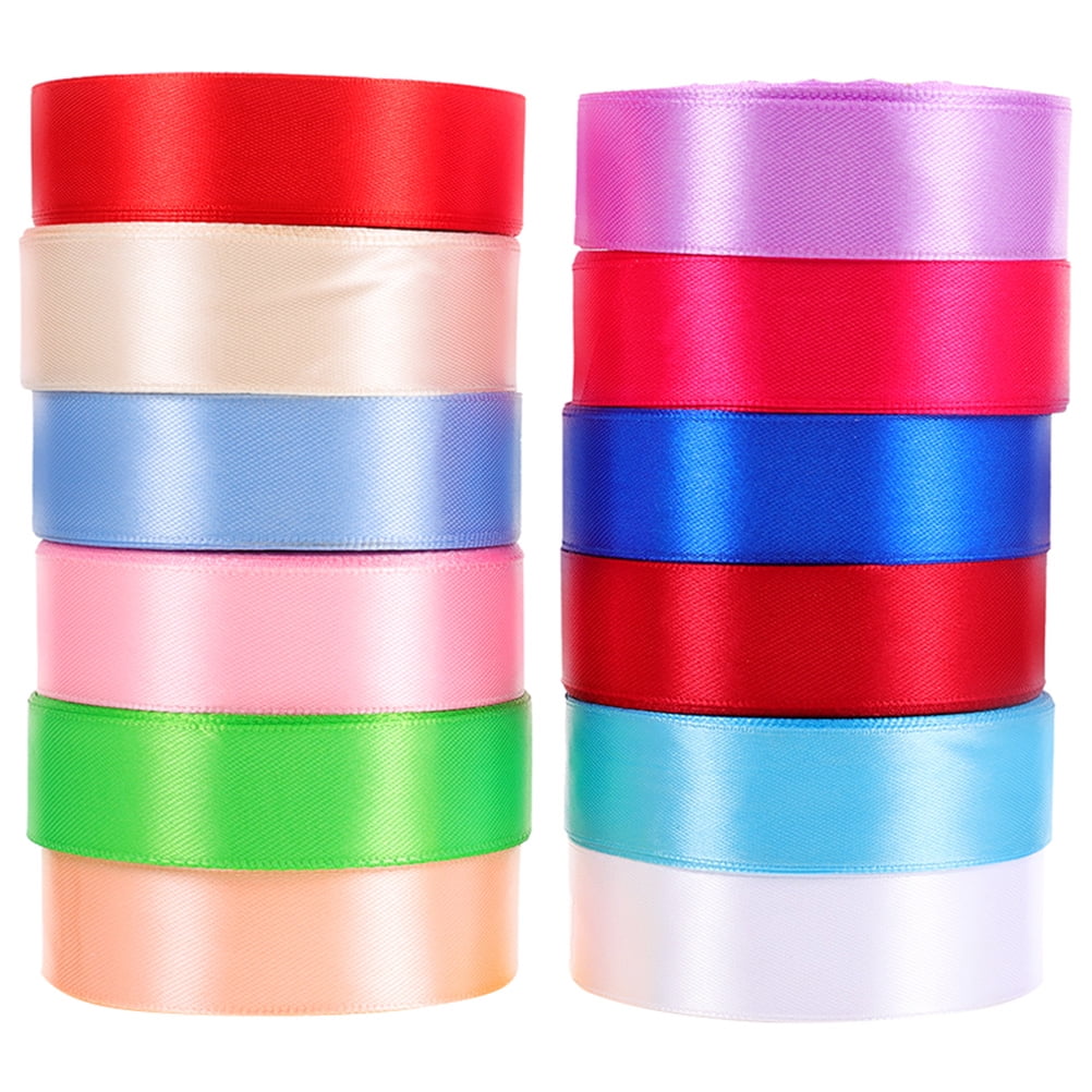 SOPOTUTU Wrapping Ribbon Assorted Color 12 Rolls 86.6X0.98In - Walmart.com