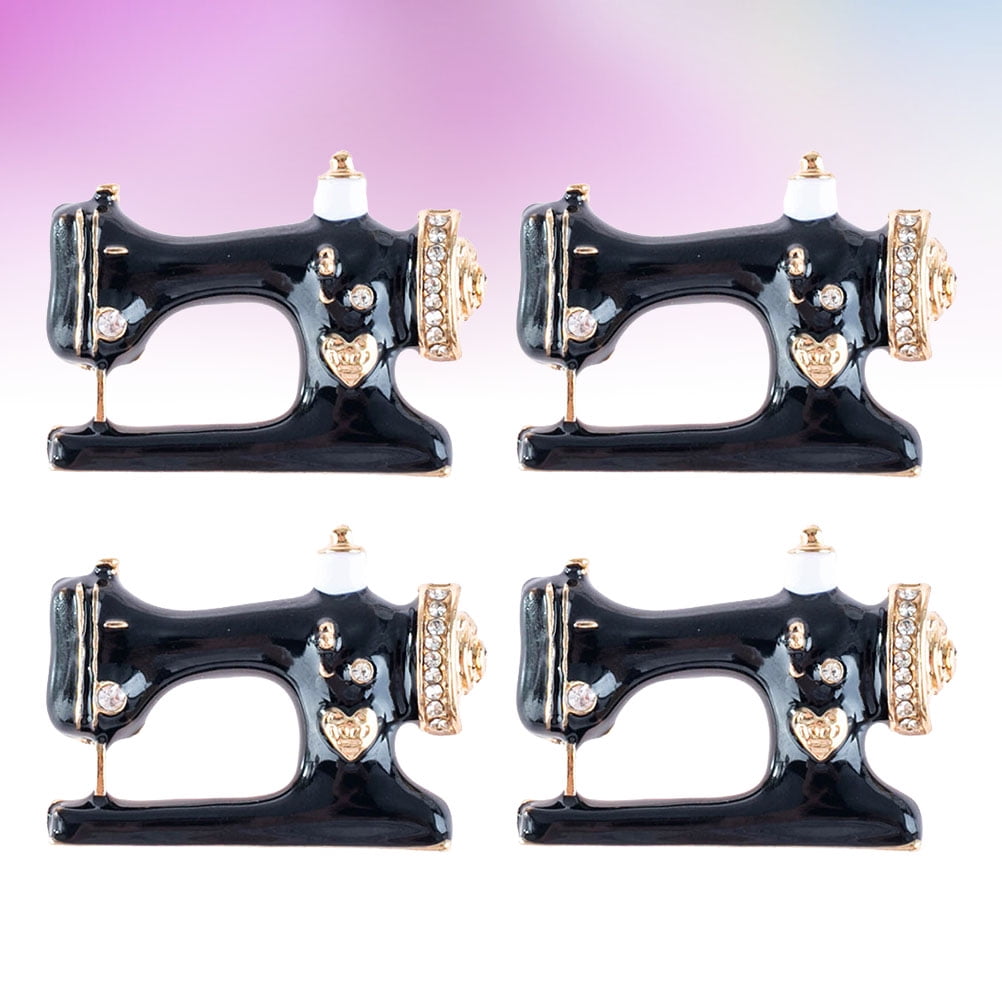 SOPOTUTU Creative Alloy Sewing Machine Brooch with Rhinestones for ...