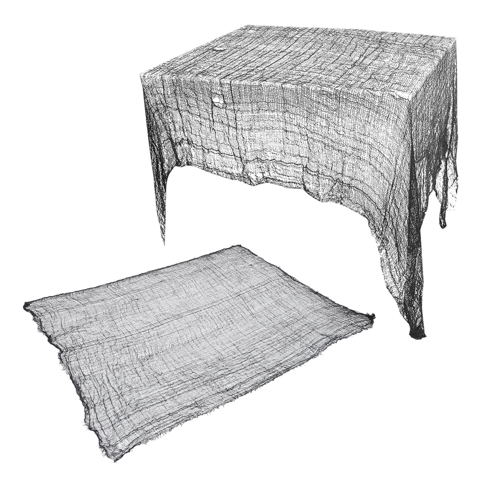 SOPOTUTU Creepy Decor 2Pcs Gauze Clothes for Gates Black Rectangular ...