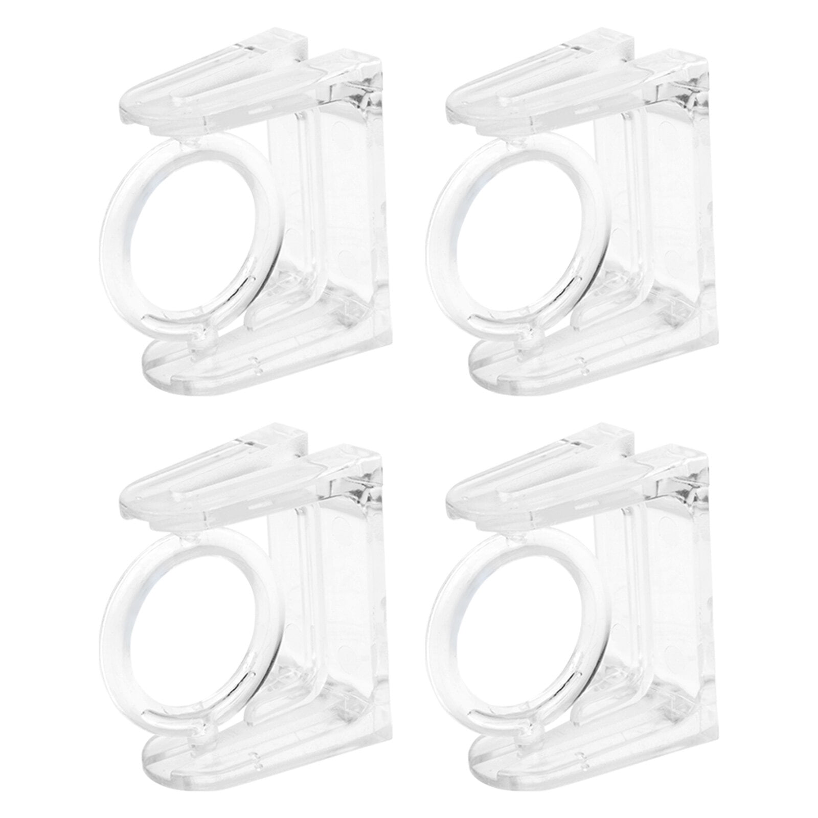 SOPOTUTU Curtain Rings Hooks For Shower Rods 4 Pack Bath Curtain Rack ...