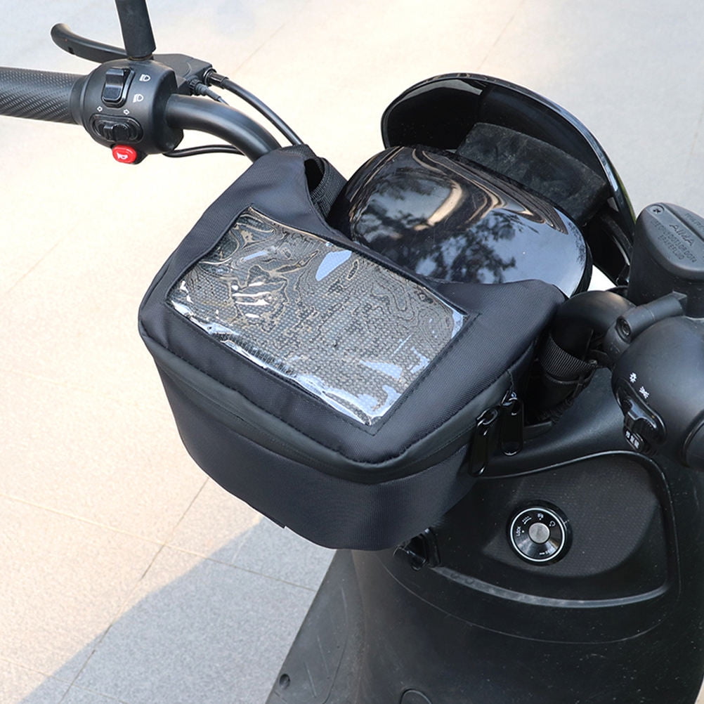 SOPOTUTU Black Bike Handlebar Pouch for and Motorcycles, Quick Bag ...