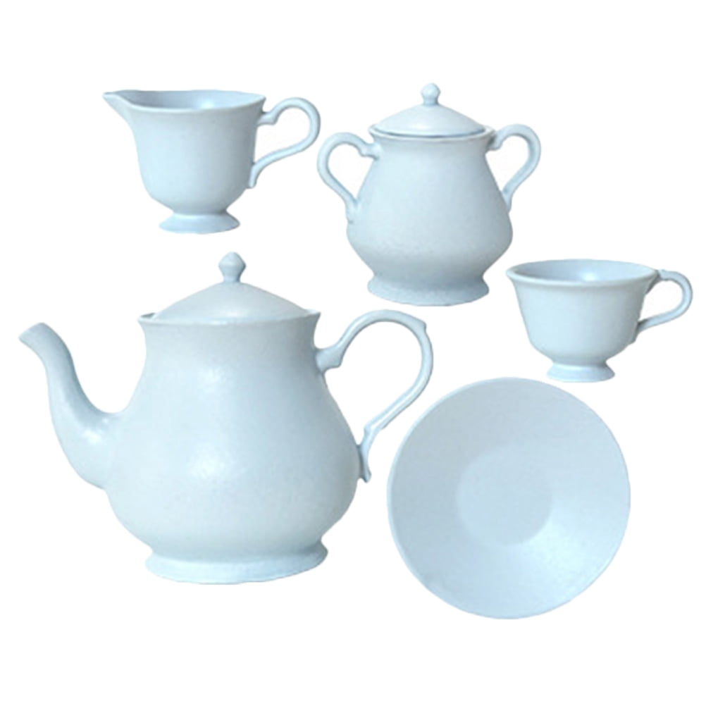 SOPOTUTU Dollhouse Tea Set Mini Tea Set for Children Set 4.7x1.3x0.8in ...