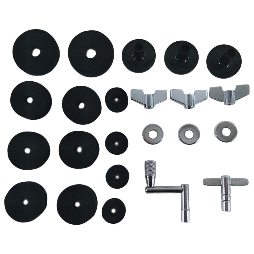 SOPOTUTU 1Set Drum Kit Felt Pad Set Black Durable Accessories for Drum ...