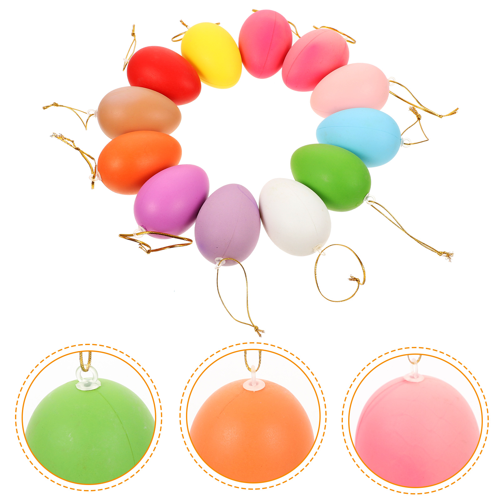 SOPOTUTU Easter Themed Decor 24Pcs Plastic Crafts In 6X4X4Cm Size For ...