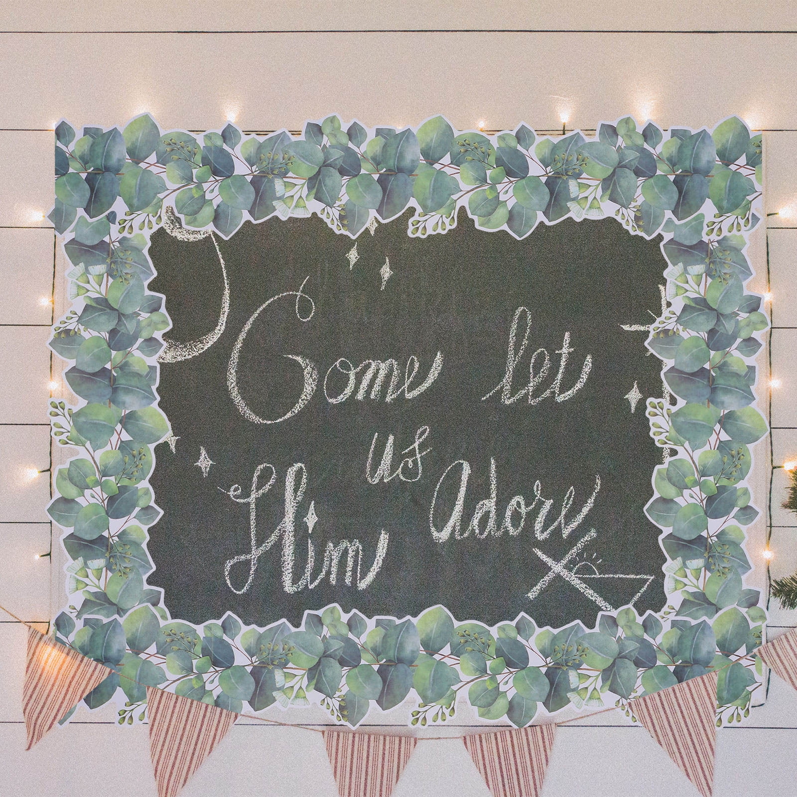 SOPOTUTU Eucalyptus Bulletin Board Borders Decorations 1 Roll Diy For ...