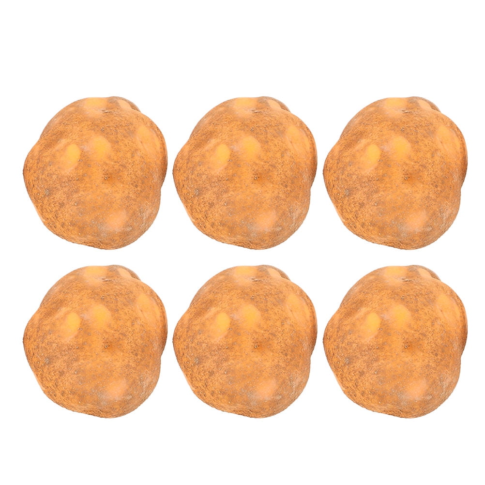 SOPOTUTU Potato Toys Fake Vegetables Foam Light Brown 6Pcs - Walmart.com