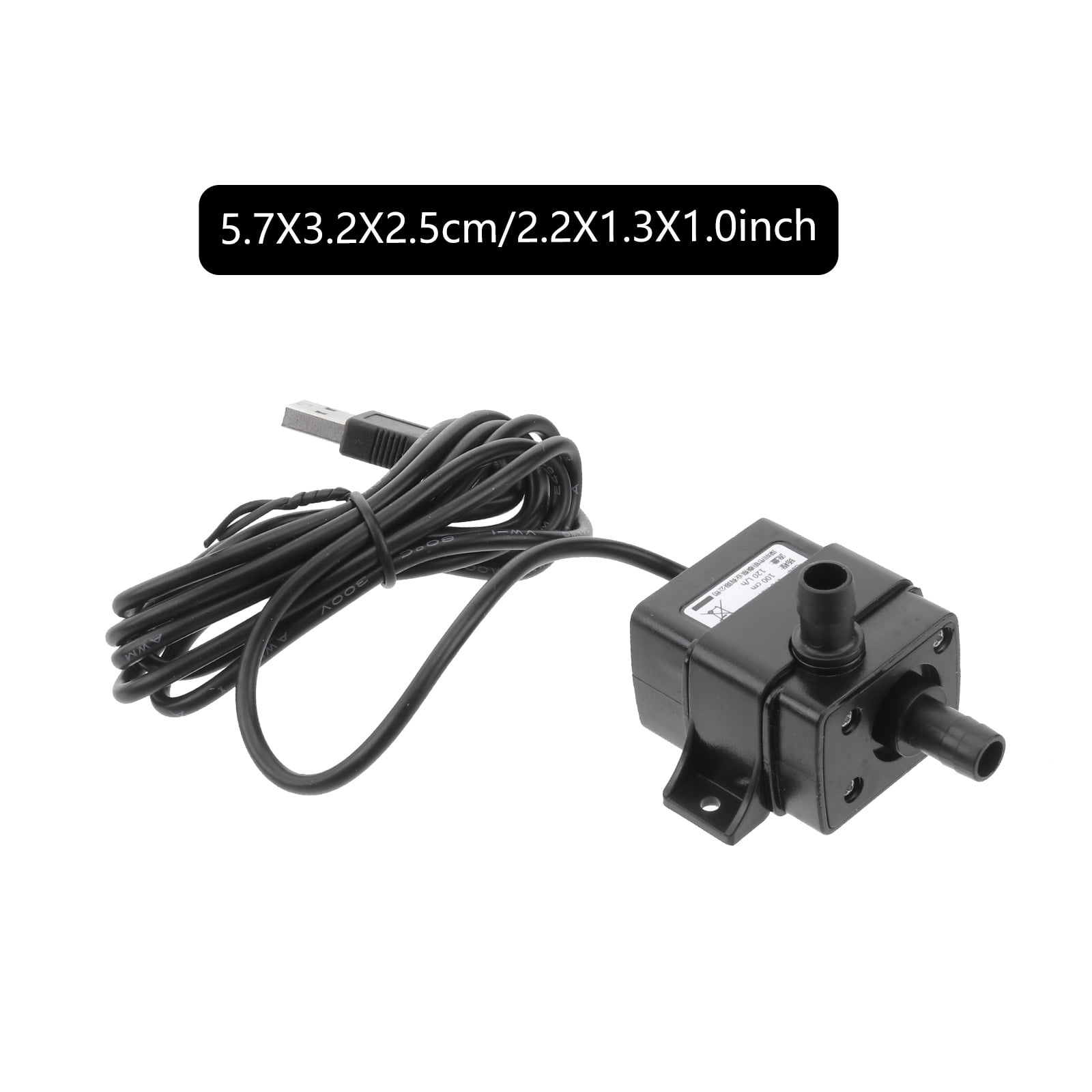 SOPOTUTU Black Submersible Aquarium Water Pump USB Powered Low Noise ...