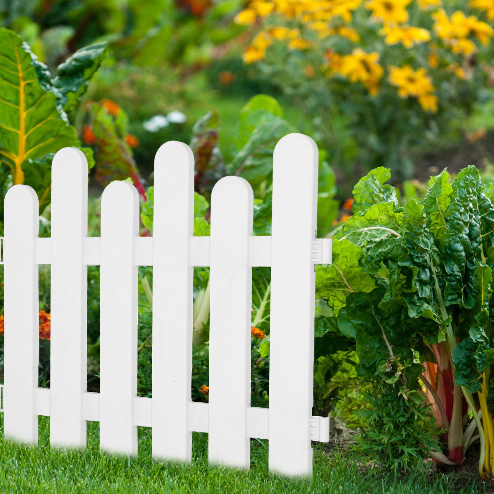 SOPOTUTU Garden Plastic Fence PP White 2Pack Homeowners and Landscapers ...