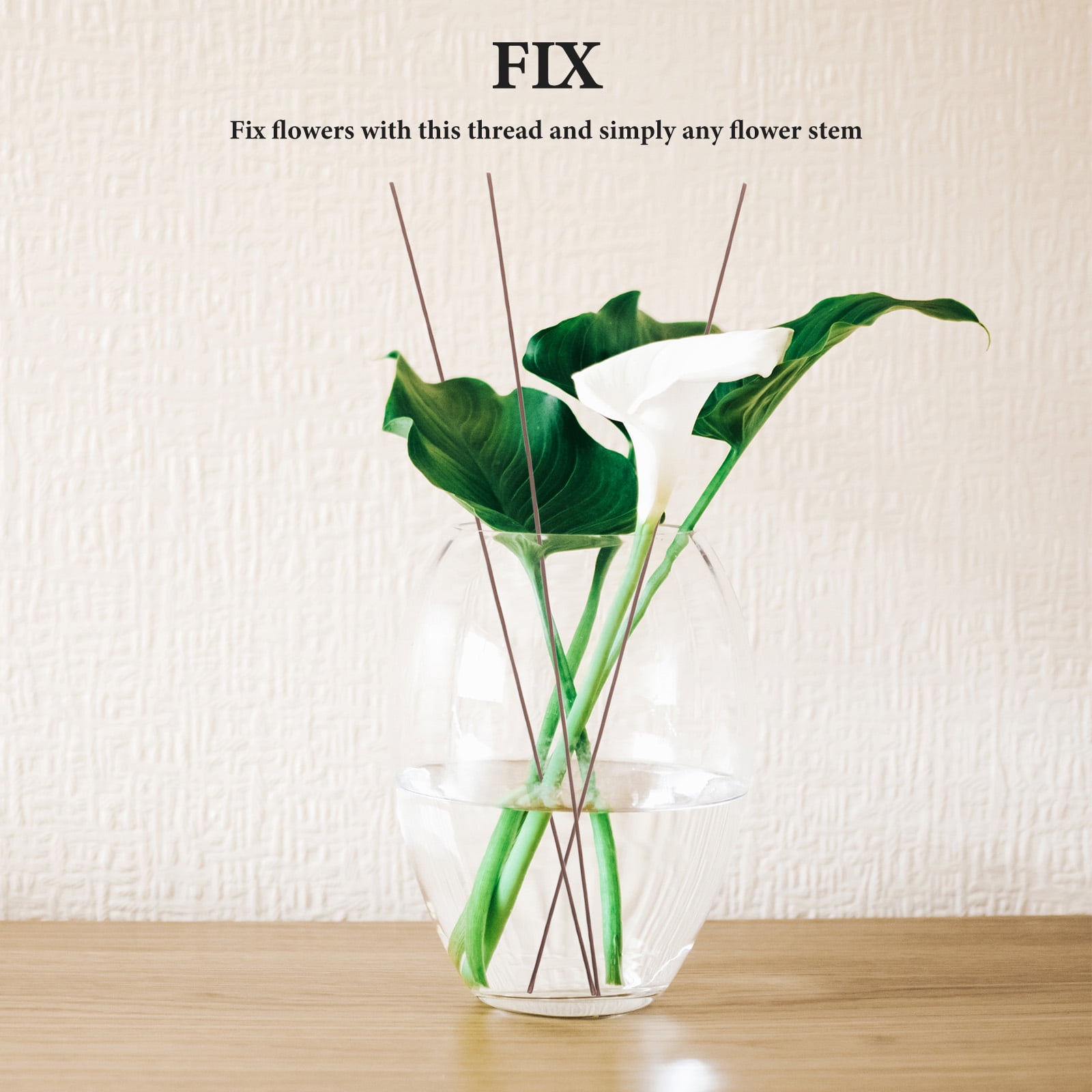 SOPOTUTU Flower Stem Wires Coffee Paper Wrapped Iron 80Pcs Round Shape ...