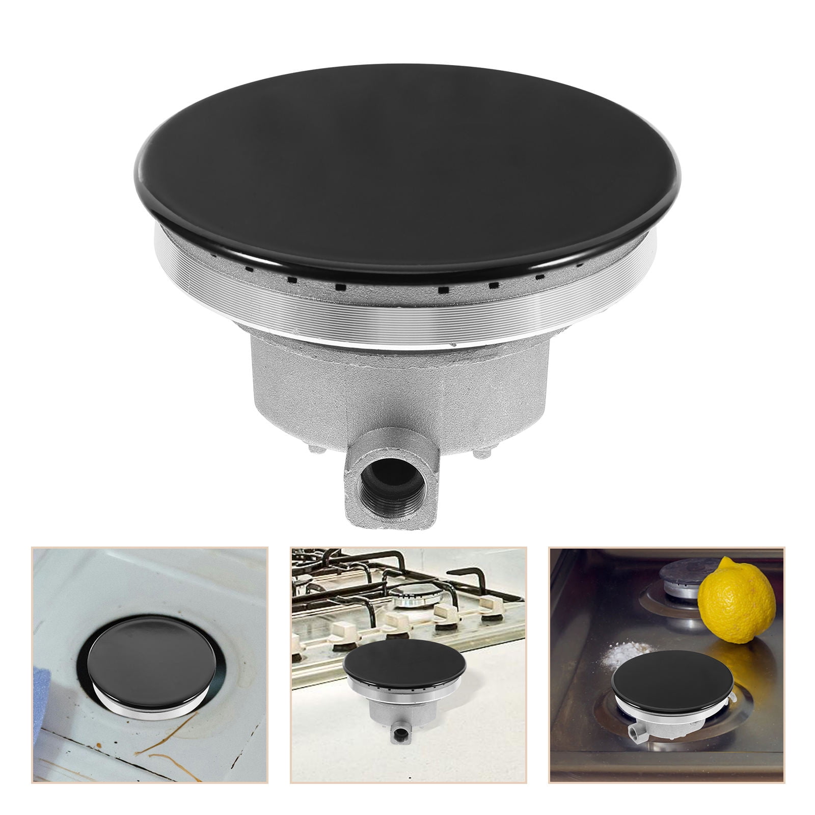 SOPOTUTU Gas Stove Burner Caps Stove Parts Aluminium Silver 1 Set ...