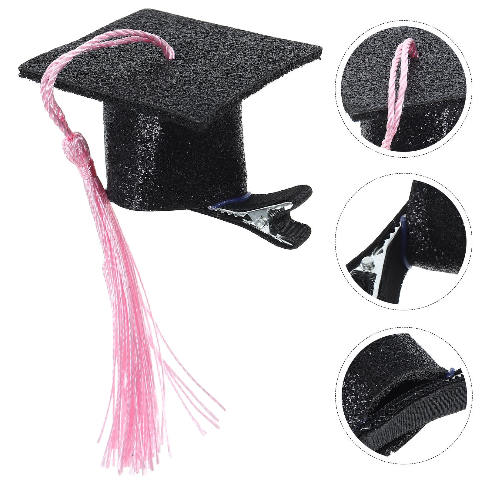 SOPOTUTU Graduation Hat Decor 6Pcs Pink Felt Metal For Graduation Party ...