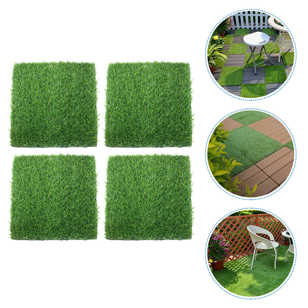 SOPOTUTU 4Set Plastic Grass Mat for and Outdoor Use - Walmart.com