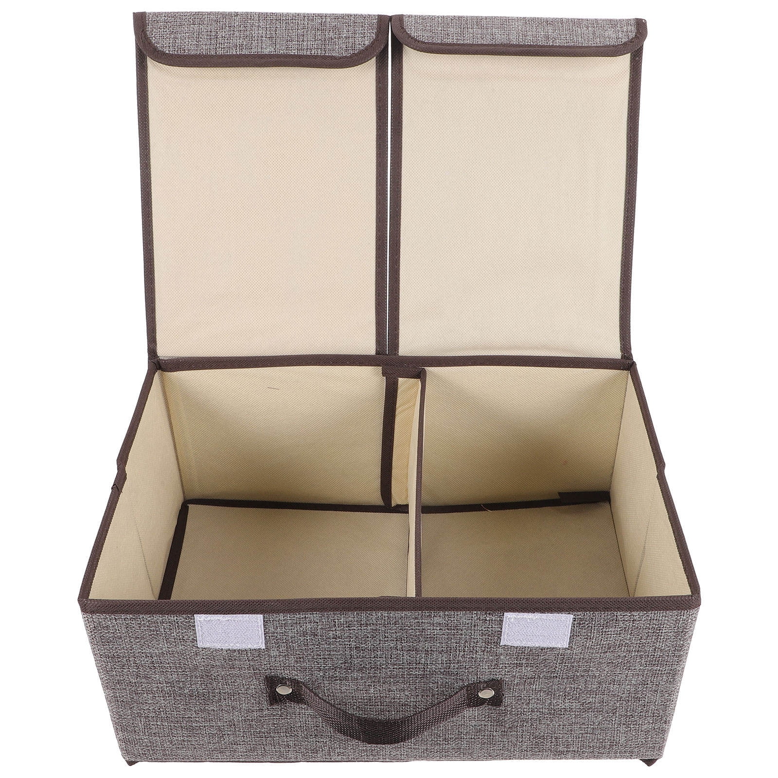 SOPOTUTU Grey Cloth Storage Bin for Clothes and Shoes with Foldable ...