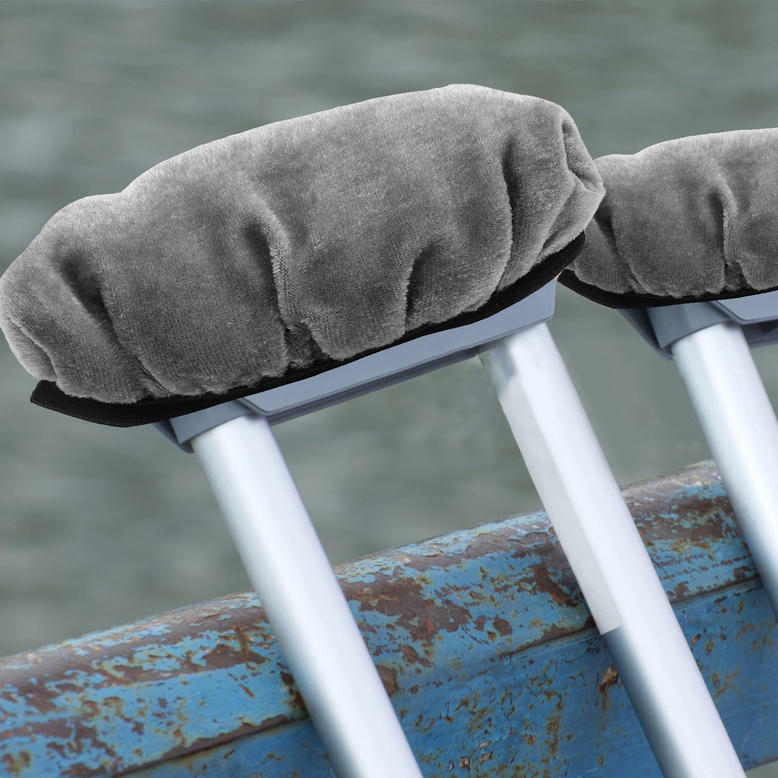 SOPOTUTU Grey Crutch Armpit Covers with Flannel and Sponge for Underarm ...