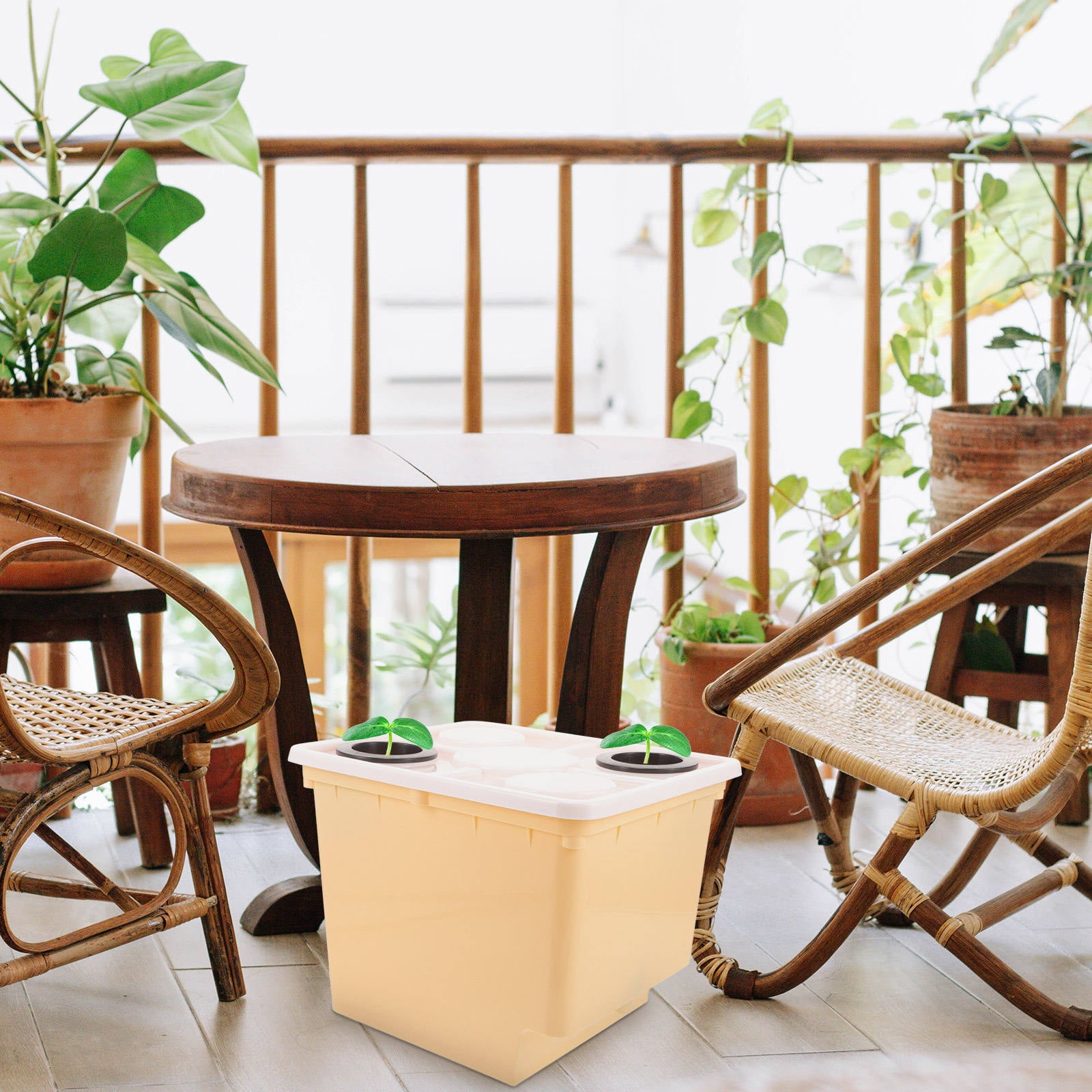 SOPOTUTU Hydroponic Growing Medium Hydroponics Bucket Yellow 1Pcs ...