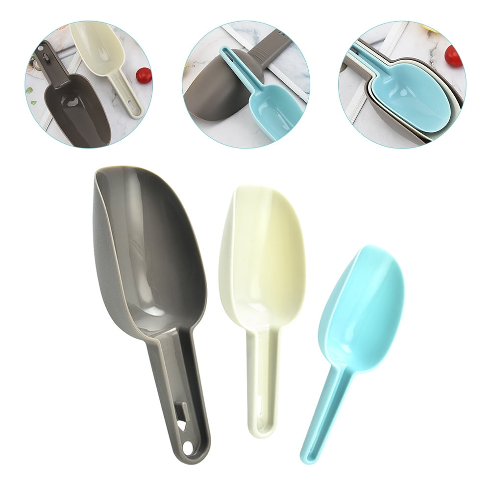 SOPOTUTU Assorted Color Utility Scoop 3Set Food Ice Scooping Soft ...