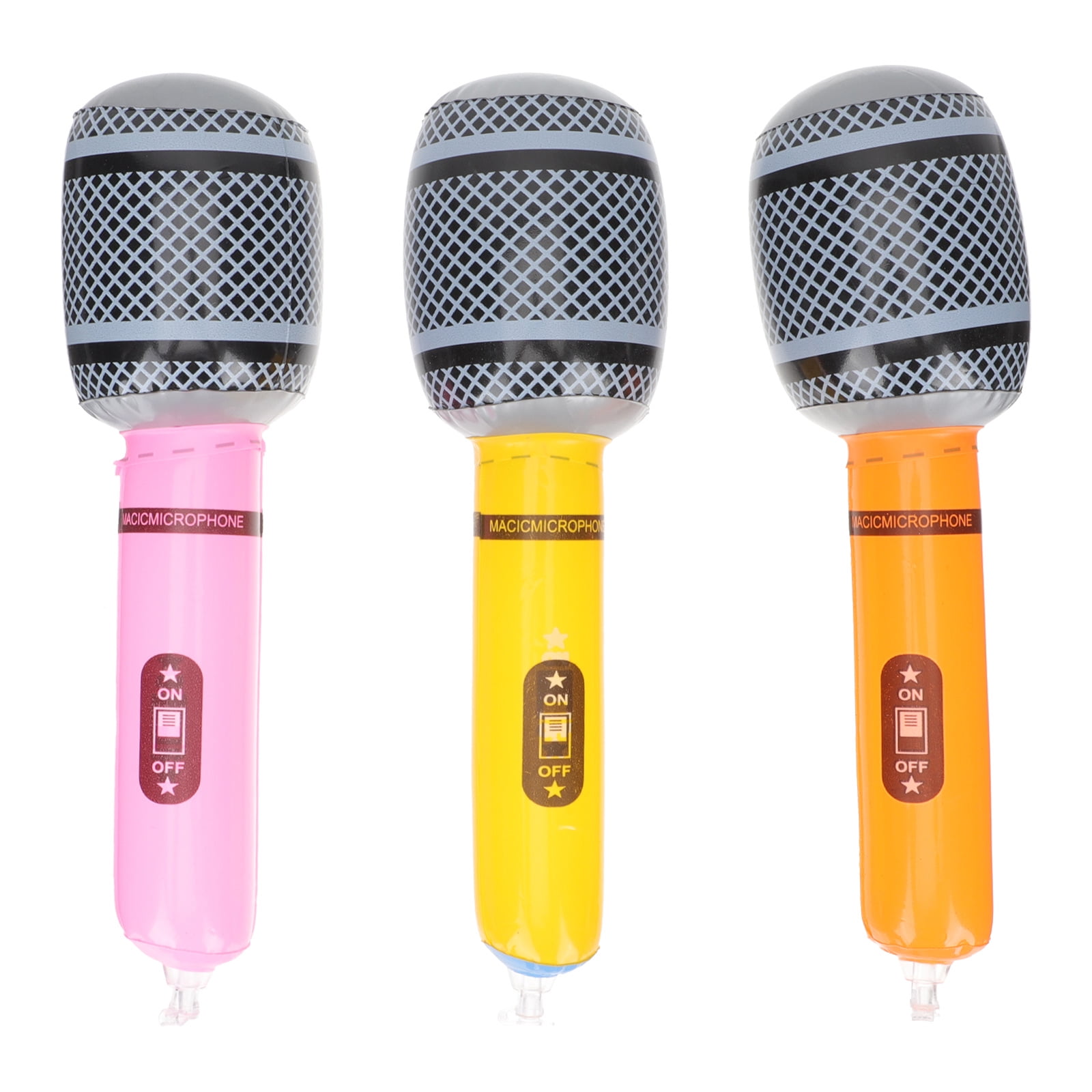 SOPOTUTU Music Themed Party Supplies Inflatable Microphone Assorted ...