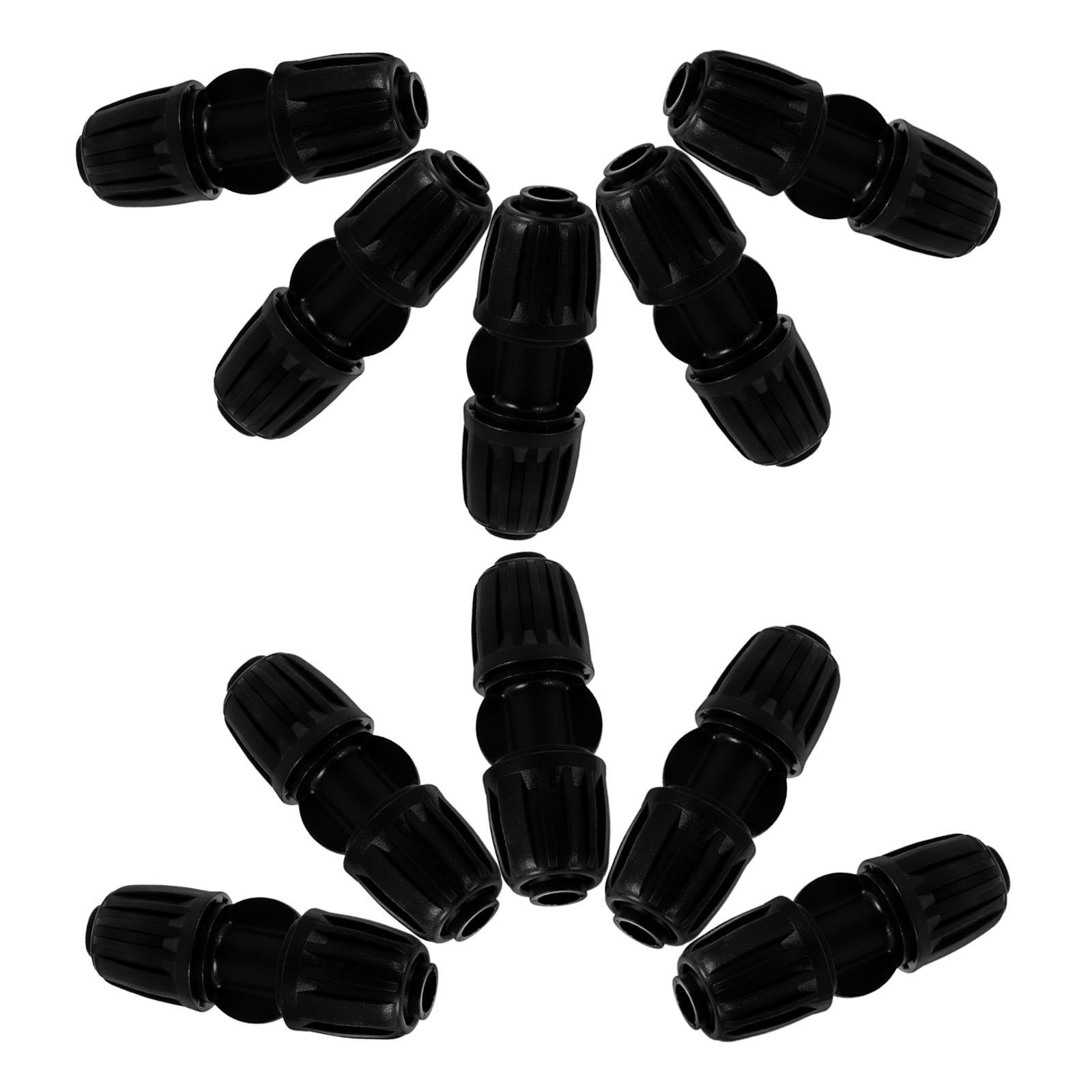 SOPOTUTU Irrigation Tubing Fittings 10Pcs Black Pe Round for Saves ...