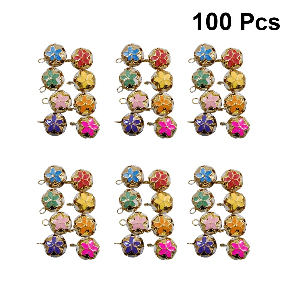 SOPOTUTU Blossom Flower Charms Bells Pendant Accessories Assorted Color ...
