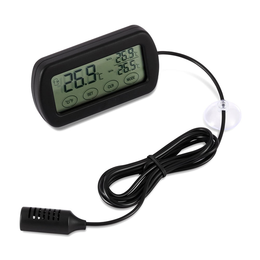 SOPOTUTU Hygrometer Monitor, Egg Hatching, Black, Large LCD, Easy ...