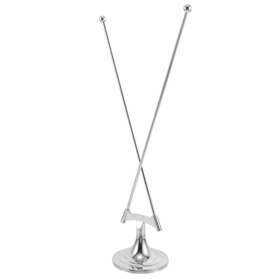 SOPOTUTU Metal Table Flag Pole for Office Desk with Stable Cross ...